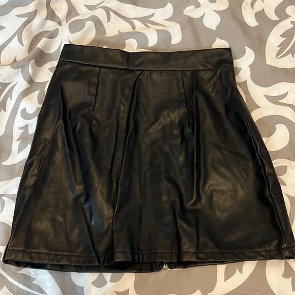 SHEIN | Skirts | Shein Faux Leather Mini Skirt | Poshmark
